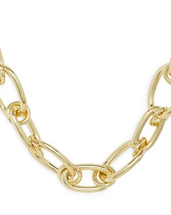 AQUA Chain Link Collar Necklace in Gold Tone, 17"-20" - 100% Exclusive ...