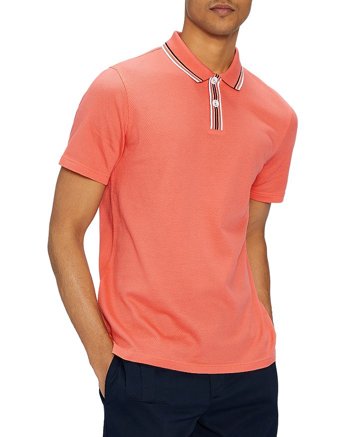 Ted Baker Color Tipped Textured Polo Shirt | Bloomingdale's