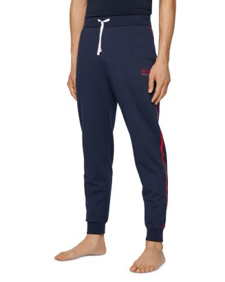 BOSS Authentic Cotton French Terry Contrast Taped Sweatpants ...
