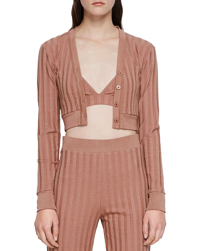 Jonathan Simkhai Jonathan Simkhai James Ribbed Cropped Cardigan ...
