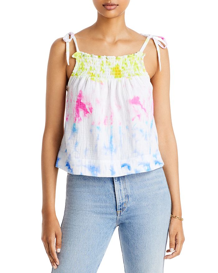 AQUA Gauze Smocked Camisole Top - 100% Exclusive | Bloomingdale's