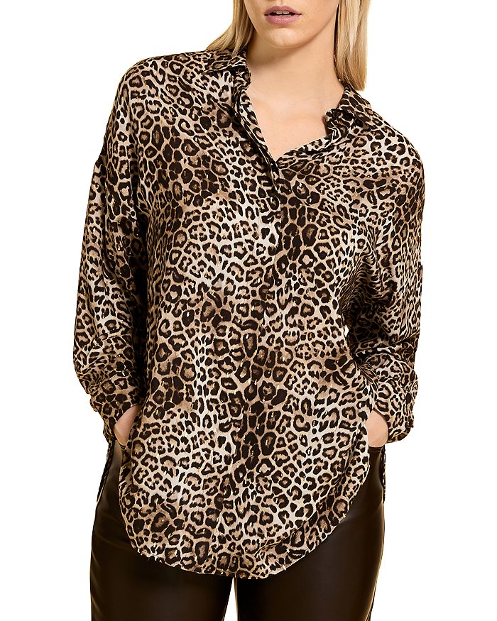 Marina Rinaldi Fascia Leopard Print Blouse | Bloomingdale's