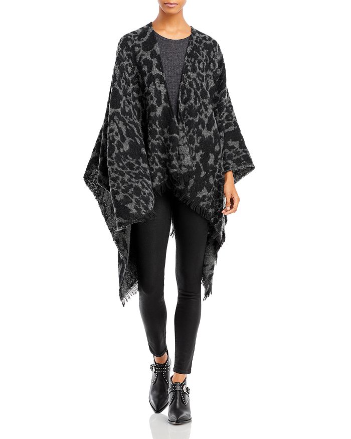 Bloomingdale's AQUA Animal Bouclé Ruana - 100% Exclusive | Bloomingdale's