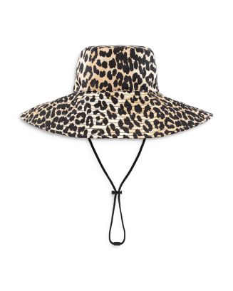 GANNI Leopard Print Sun Hat | Bloomingdale's