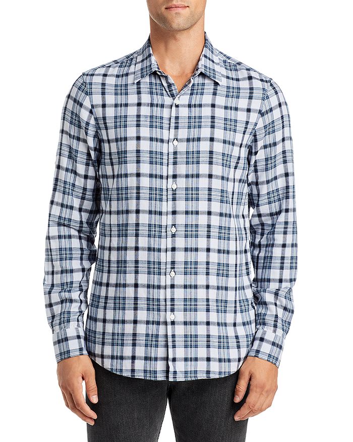 Michael Kors Cotton Plaid Slim Fit Button Down Shirt | Bloomingdale's