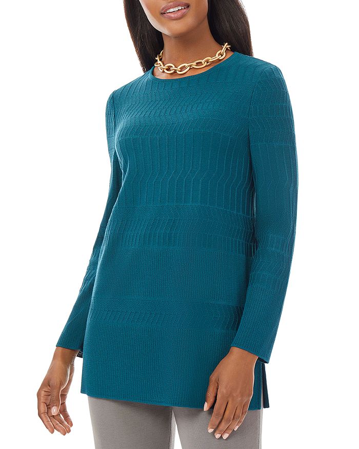 Misook Jacquard Tunic Sweater | Bloomingdale's