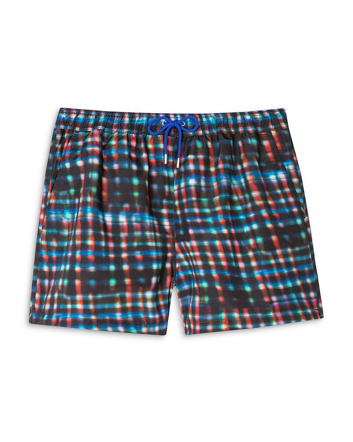 Paul Smith Multicolor Check Swim Trunks | Bloomingdale's