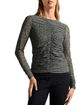 Ted Baker Printed Ruched Top | Bloomingdale's