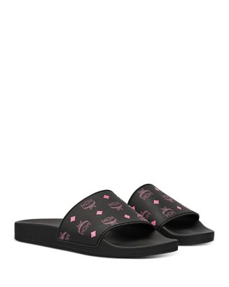 MCM Women's Logo Slide Sandals | Bloomingdale's