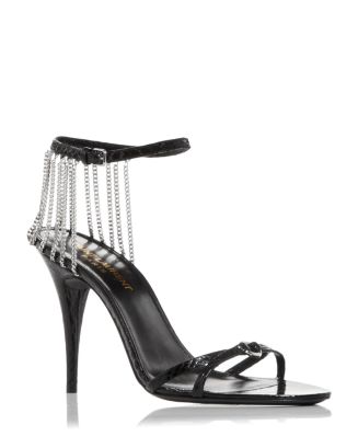 Saint Laurent Women's Sunset Chain High Heel Sandals | Bloomingdale's