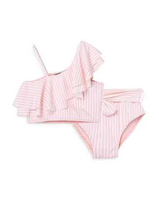 Habitual Kids Girls' Ruffle One Shoulder Two Piece Swimsuit - Big Kid ...