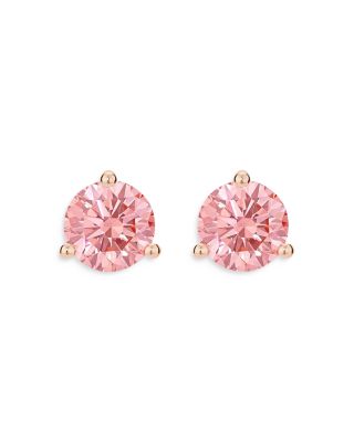 Lightbox Jewelry Lightbox Basics™ Lab Grown Pink Diamond Stud Earrings ...