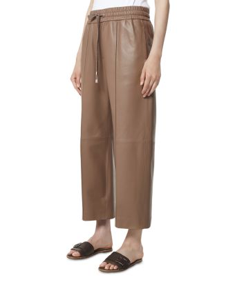 Peserico Drawstring Leather Pants | Bloomingdale's