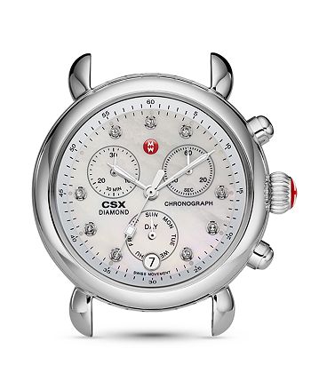 MICHELE CSX Day Stainless Steel Watch Head, 36mm | Bloomingdale's