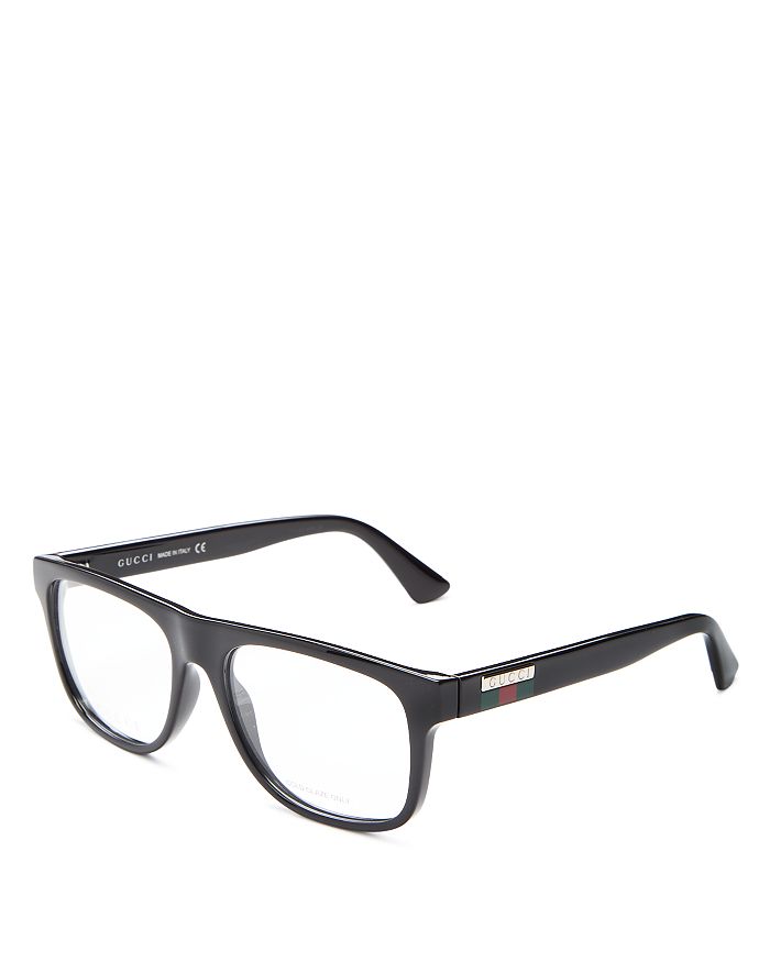 Gucci Square Clear Glasses, 56mm | Bloomingdale's