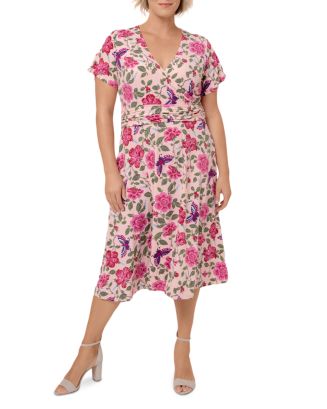Leota Plus Amiya Floral Print Midi Dress | Bloomingdale's