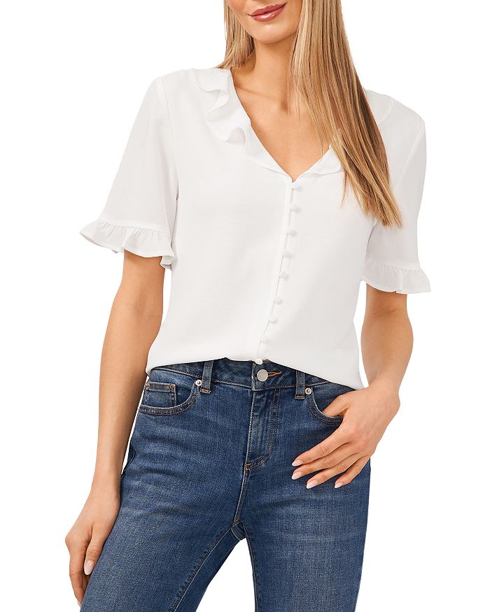 CeCe Ruffle Trim Blouse | Bloomingdale's