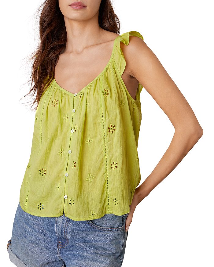 Velvet by Graham & Spencer Coco Cotton Eyelet Top | Bloomingdale's