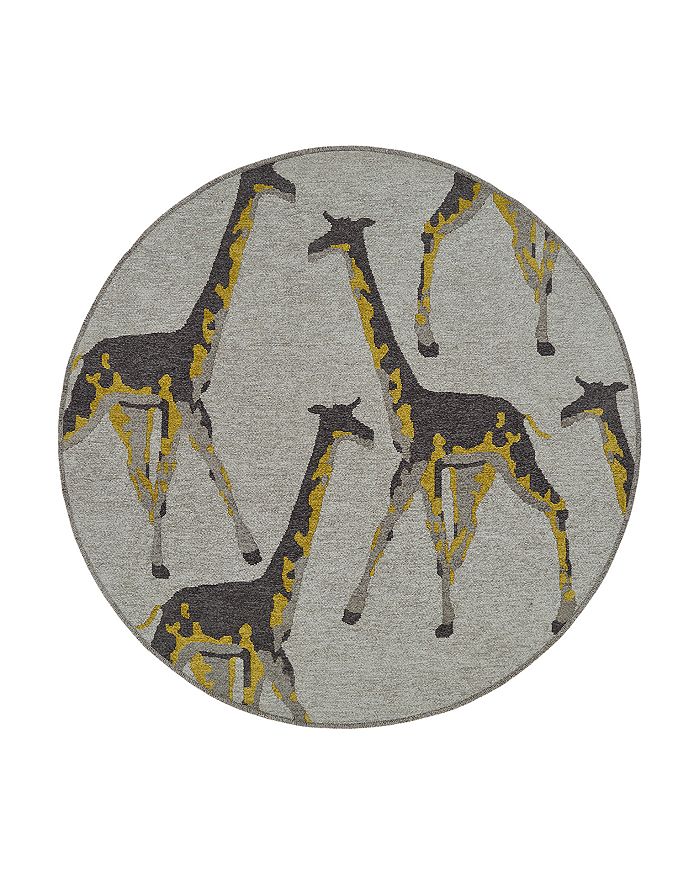Hilary Farr Forever Fauna HFA01 Round Area Rug, 5' x 5' | Bloomingdale's