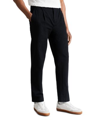 Ted Baker Maltby-Camburn Cotton Blend Seersucker Stripe Pleated Regular ...