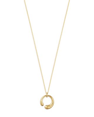 Georg Jensen 18K Yellow Gold Mercy Small Pendant Necklace  17.72