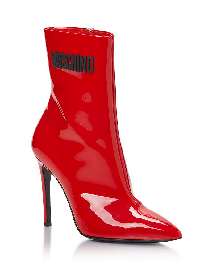 Moschino Women's Pointed Toe Ankle Booties | Bloomingdale's