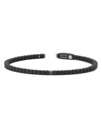 Roberto Demeglio Men's Dado Black Diamond & 18K White Gold Single Bead ...