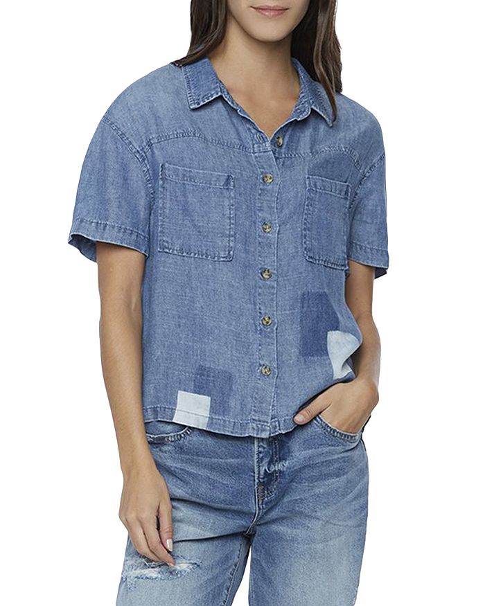 Billy T Patch Denim Shirt | Bloomingdale's