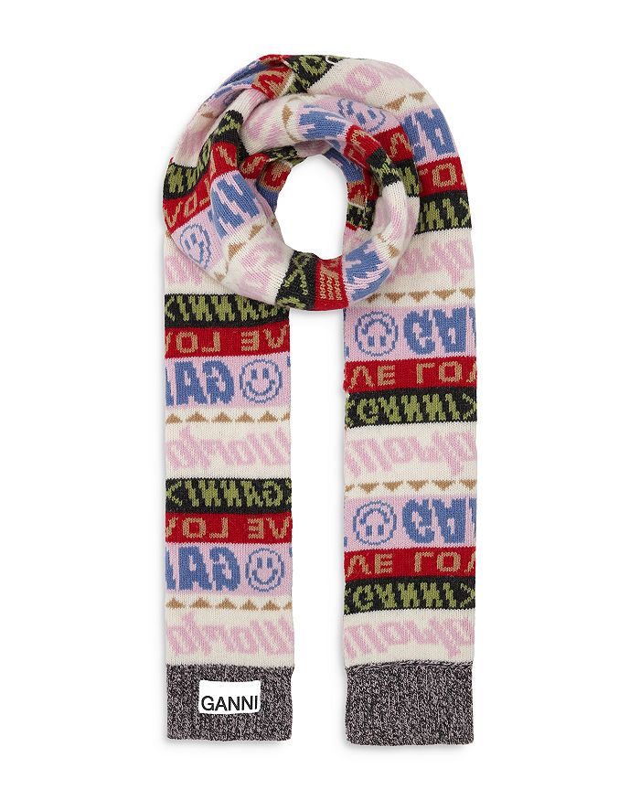 GANNI Graphic Stripe Scarf | Bloomingdale's