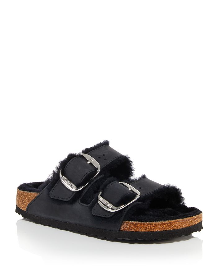 Birkenstock Women's Arizona Shearling Slide Sandals | Bloomingdale's