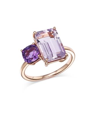 Bloomingdale's Amethyst & Pink Amethyst Ring in 14K Rose Gold - 100% ...