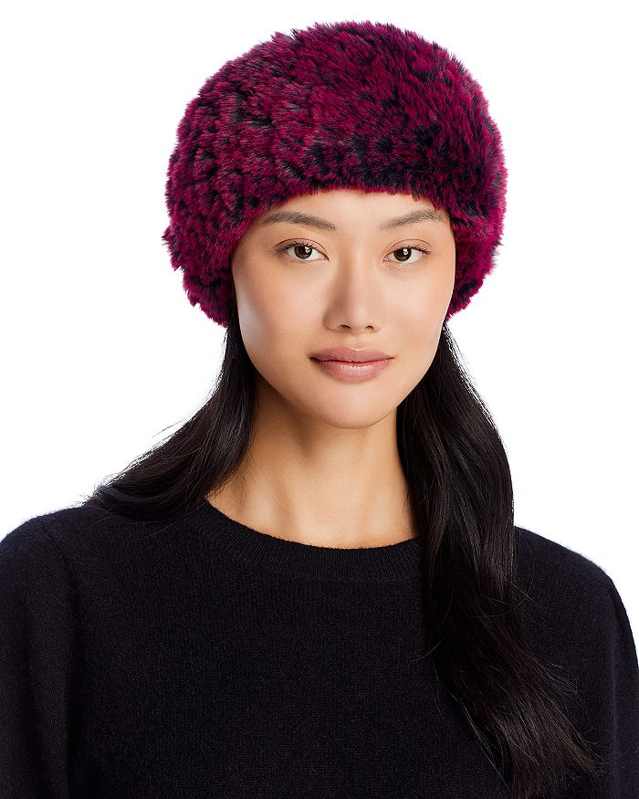 Surell Rex Rabbit Faux Fur Knit Headband | Bloomingdale's