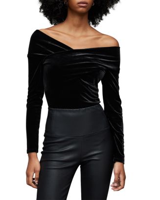 ALLSAINTS Delta Velvet Top | Bloomingdale's