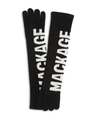 Mackage Long Knit Monogram Gloves | Bloomingdale's