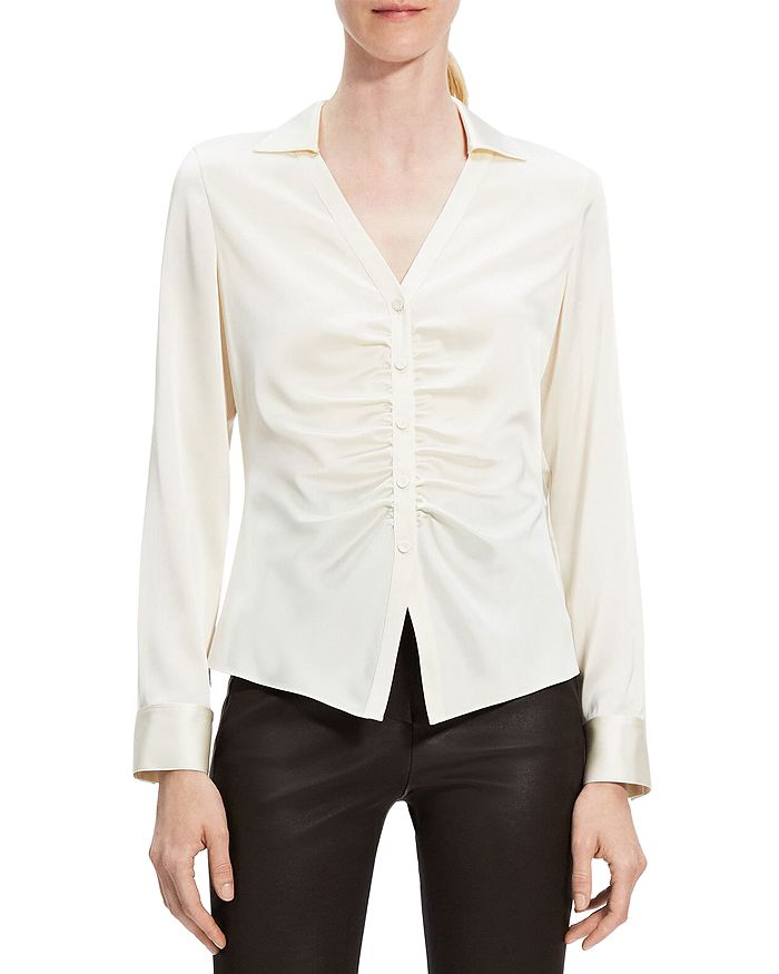 Theory Ruched Shirt | Bloomingdale's