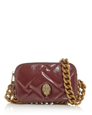 Kurt Geiger Kensington Small Quilted Leather Camera Bag In Medium Red ...
