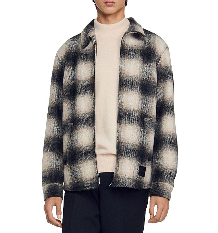 Sandro Ranch Check Full Zip Jacket | Bloomingdale's