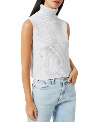FRENCH CONNECTION Mozart Sleeveless Turtleneck Top | Bloomingdale's