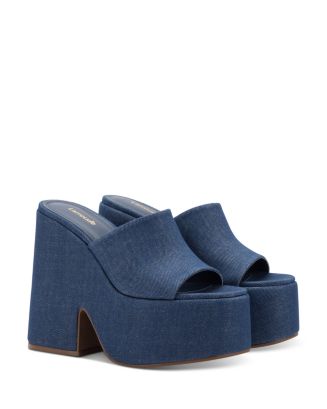 Larroudé Women's Wanda Slip On Platform Slide Sandals | Bloomingdale's