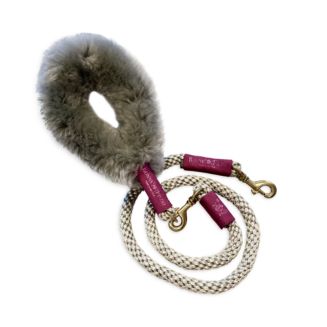 Bonne et Filou Shearling Grip & Rope Leash Set | Bloomingdale's
