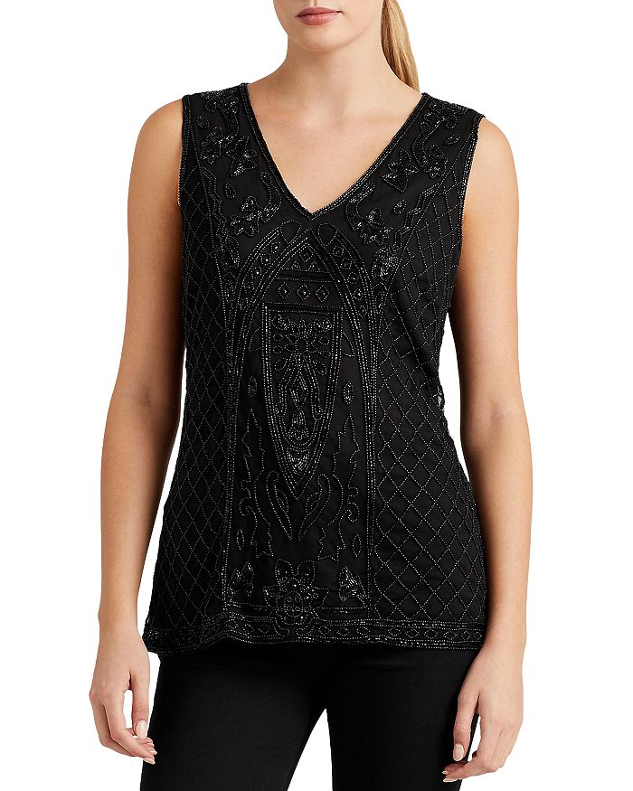Ralph Lauren Sleeveless Beaded Tank | Bloomingdale's