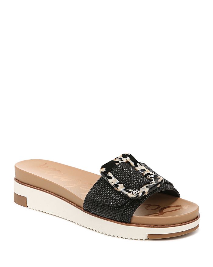 Sam Edelman Women's Ariane Slip On Buckled Wedge Sandals | Bloomingdale's