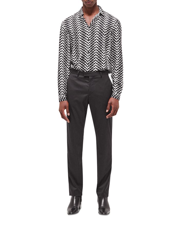The Kooples Mixy Stripes Stretch Wool Suit Pants | Bloomingdale's