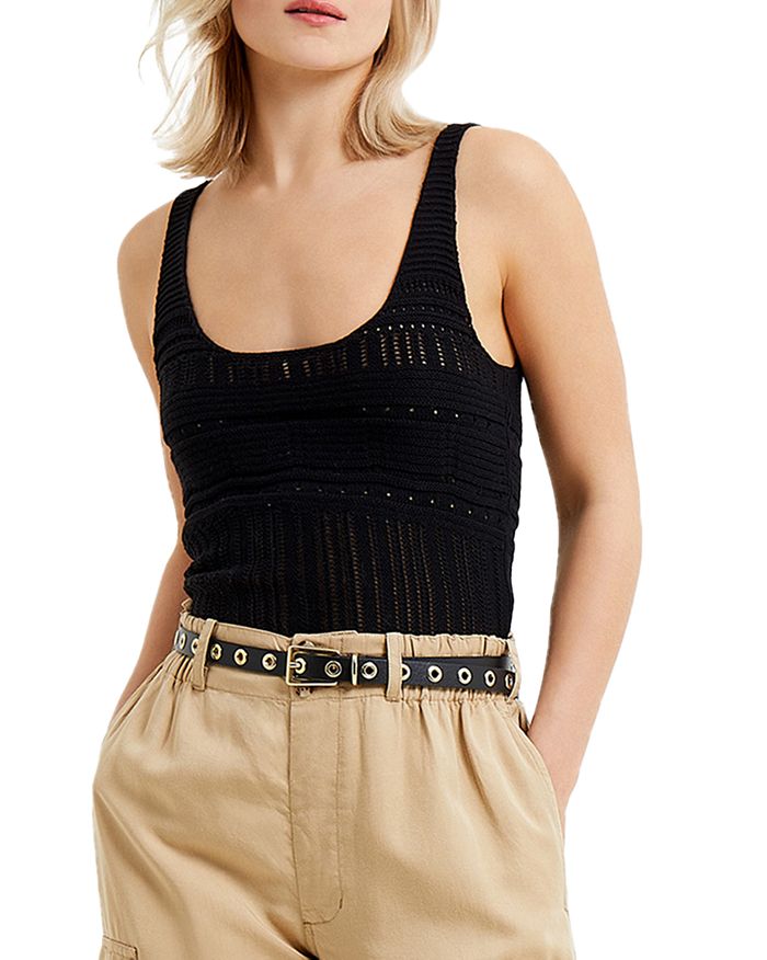 FRENCH CONNECTION FRENH CONNECTION Nellis Cotton Crochet Tank ...
