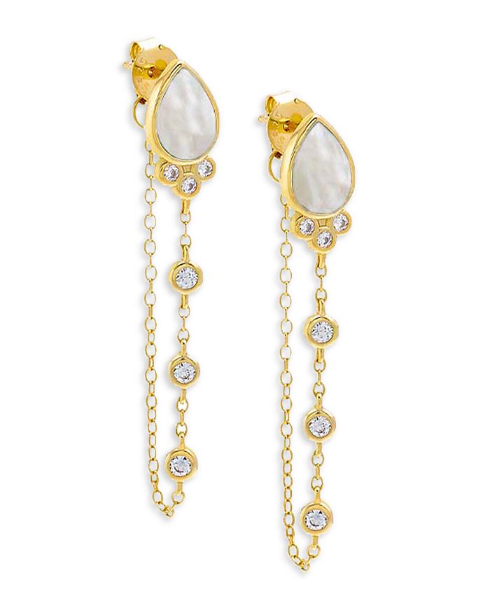 By Adina Eden Stone Front Back Drop Earrings | Bloomingdale's