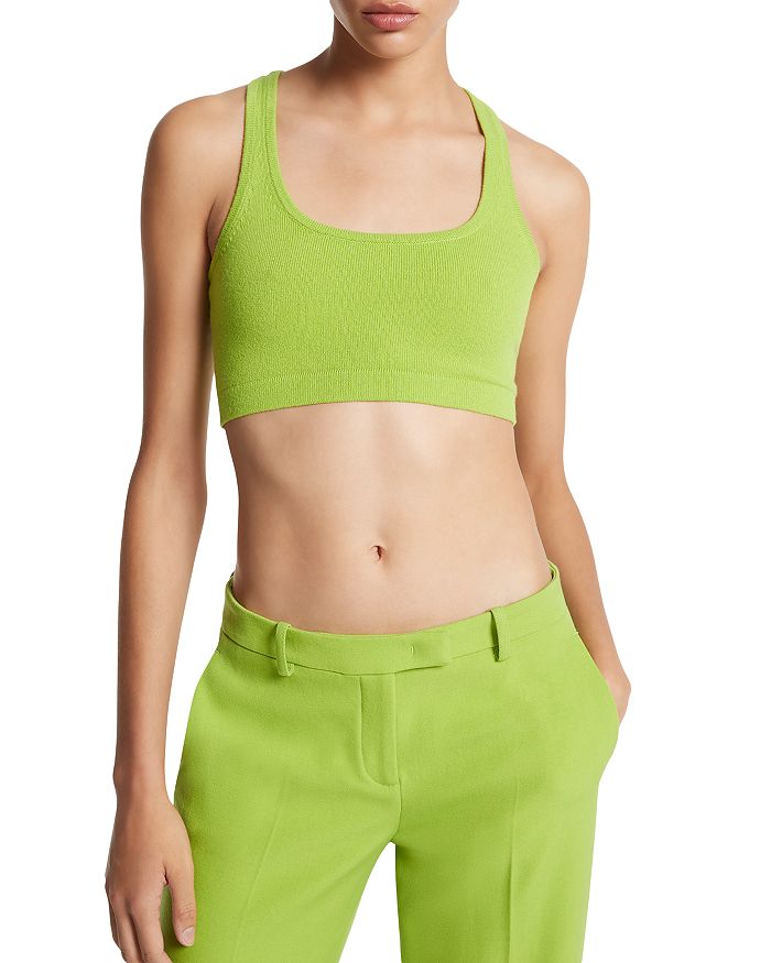 Michael Kors Collection Cashmere Racerback Crop Top | Bloomingdale's