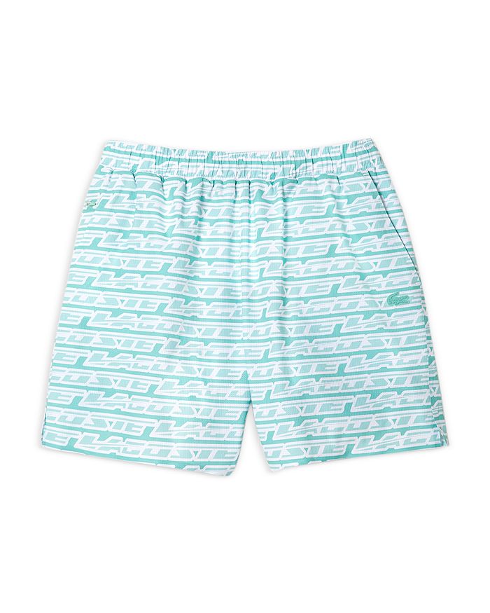 Lacoste Two Tone Print Swim Trunks | Bloomingdale's
