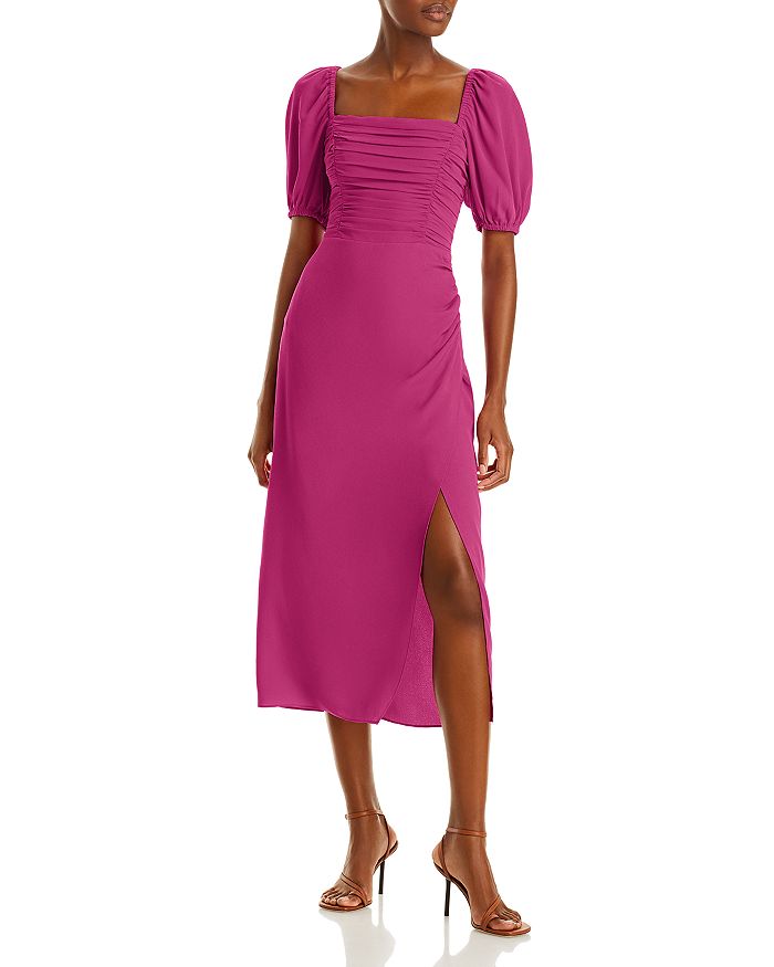 FRENCH CONNECTION Afina Ruched Midi Dress | Bloomingdale's