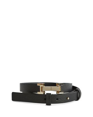 REISS Women's Hayley Metal Hardware Leather Belt | Bloomingdale's