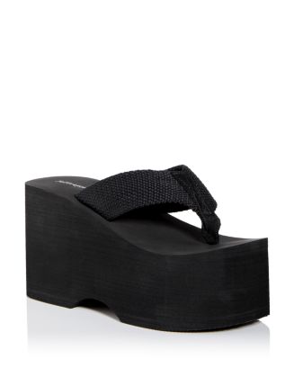 Jeffrey Campbell Women's Wavin Platform Wedge Thong Sandals ...